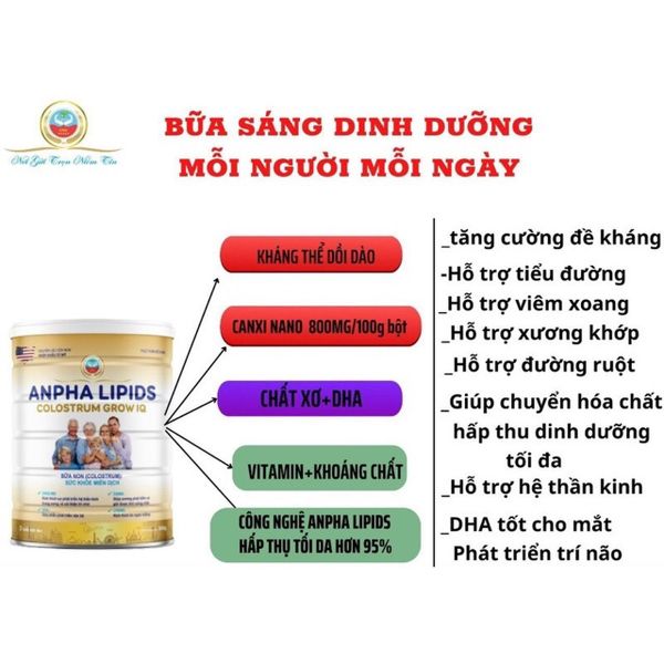 [CHÍNH HÃNG] Sữa Non Kháng Thể ANPHA LIPIDS COLOSTRUM GROW IQ HƯƠNG ...