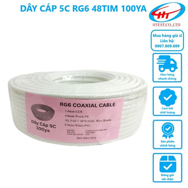 DÂY CÁP 5C RG6 48TIM 100YA, nặng 2.7 kg (Cuộn) giá sỉ, giá bán buôn - Thị Trường Sỉ