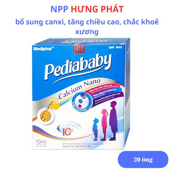 Pedia baby calcium nano Bổ sung canxi giúp cải thiện mật độ canxi của xương, giúp xương răng ...