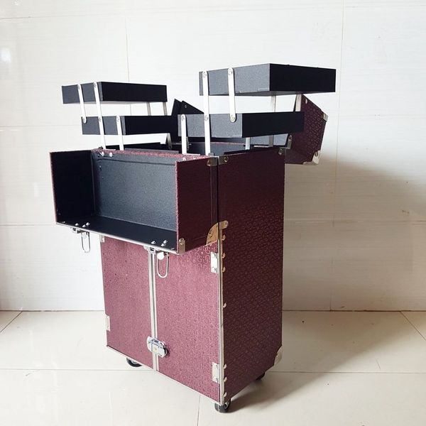 Loại 1 cao cấp – Bộ 2 cốp đa năng Hana bọc inox viền cạnh cứng cáp, đựng dụng cụ trang điểm ...