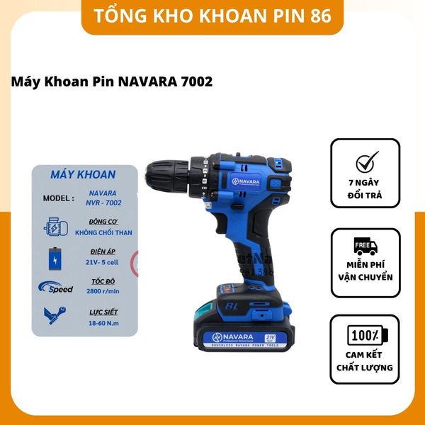 Máy khoan pin NAVARA 21v không chổi than cực khỏe hàng chính hãng giá ...