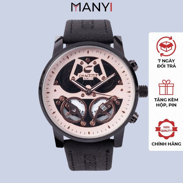 Đồng hồ dây da lộn Chaxigo 6087-11 phong cách cổ điển - Đồng hồ nam mặt ...