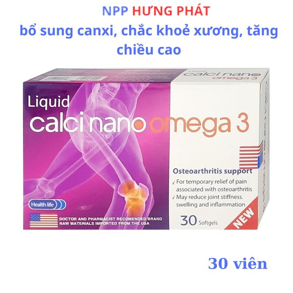 Calci Nano Omega 3 Hỗ trợ sức khoẻ xương khớp, phát triển chiều cao ...