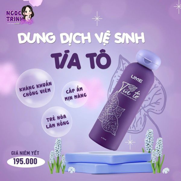 Dung dịch vệ sinh phụ nữ tía tô _ UME _ Ngọc Trinh, ddvs phụ nữ hết nấm ...