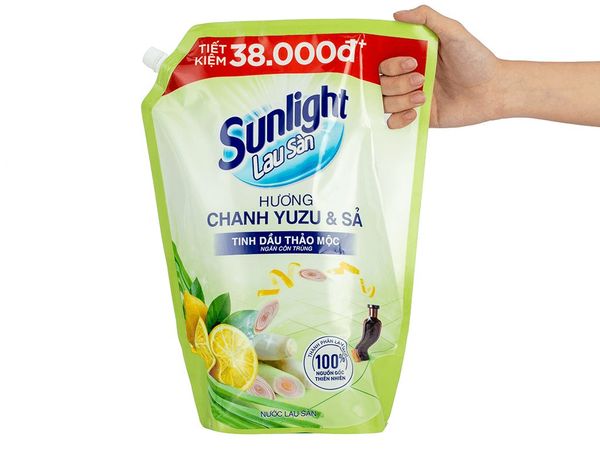 Nước lau sàn Sunlight Sả chanh 3,4kg giá sỉ, giá bán buôn - Thị Trường Sỉ