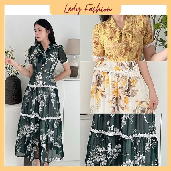 [HCM] Đầm maxi phối ren tầng duyên dáng D081 - Lady Fashion -Khánh Linh ...