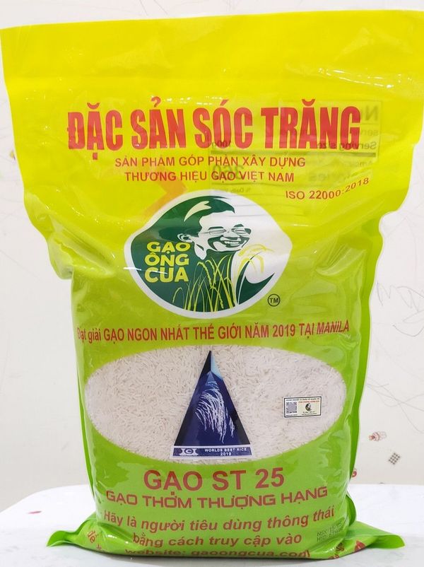 Gạo ST25- Ông Cua-5kg/ ST25 Rice- Mr. Cua- 5kg ( World's best rice ...