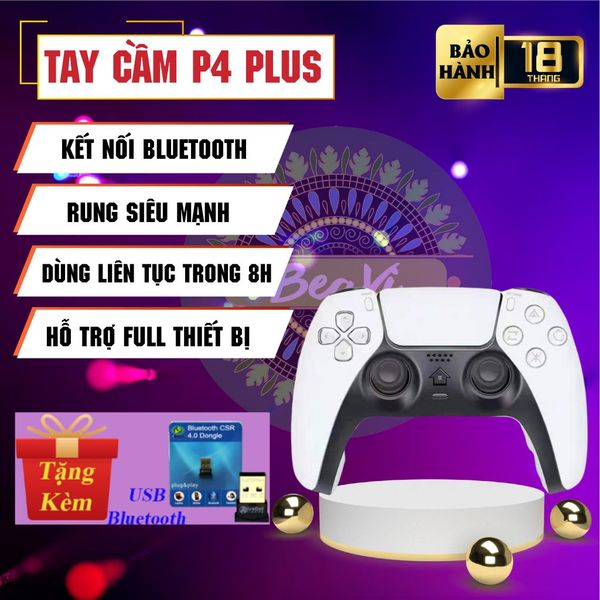 Tay cầm chơi game không dây P5 plus bản pinker - DualSock hỗ trợ đa ...