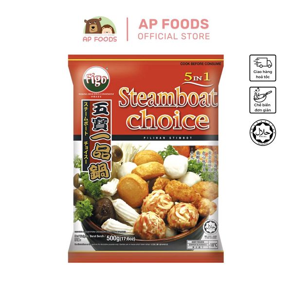 Combo viên thả lẩu 5 in 1 FIGO Malaysia 500g - Steamboat Choice 5 In 1 ...