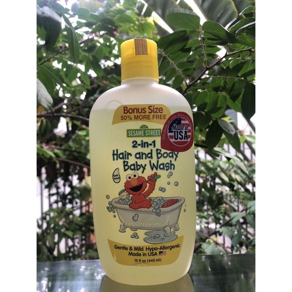 Sữa Tắm Gội Cho trẻ sơ sinh và trẻ em Sesame Street 445ml USA giá sỉ ...