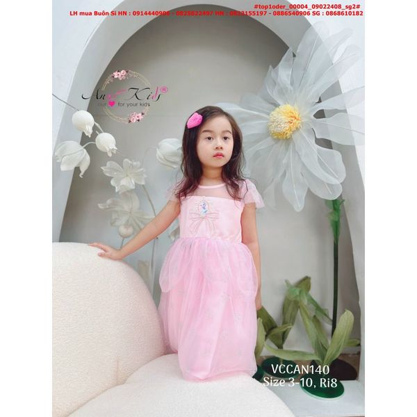 ☘️Hàng sỉ HN☘️ Váy công chúa elsa lưới ngực cho bé gái, chất liệu voan ...