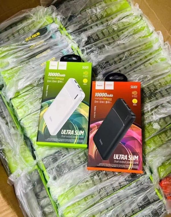 Pin sạc dự phòng SU01 đèn báo pin, 2 cổng ra, tích điện dung lượng 10000mAh giá sỉ, giá bán buôn ...