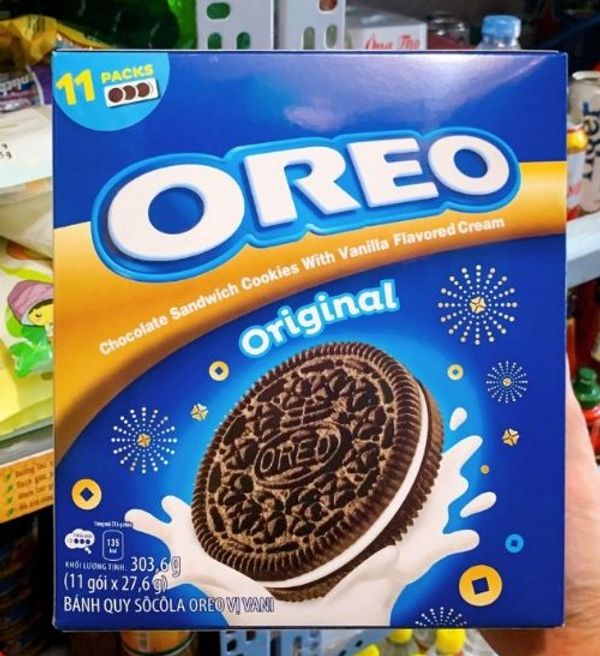 Bánh Quy Sôcôla Oreo Hương Vani hộp ( 11 gói x 27,6g ) Thùng 12 hộp giá ...