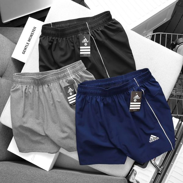 Quần đùi nam adi runing xi giãn dày dặn mịn mát, trơn láng, co giãn 4c ...