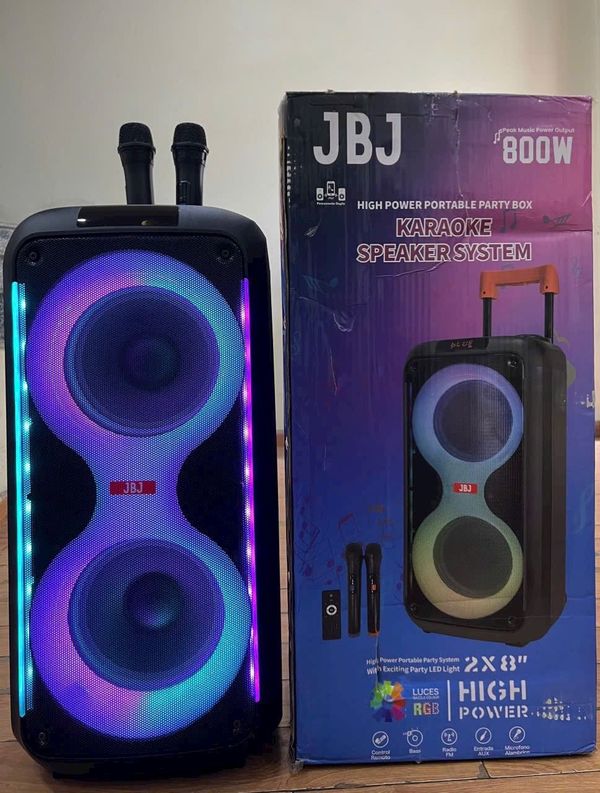 Loa Bluetooth karaoke kèm 2 micro không dây JBJ. giá sỉ, giá bán buôn - Thị Trường Sỉ