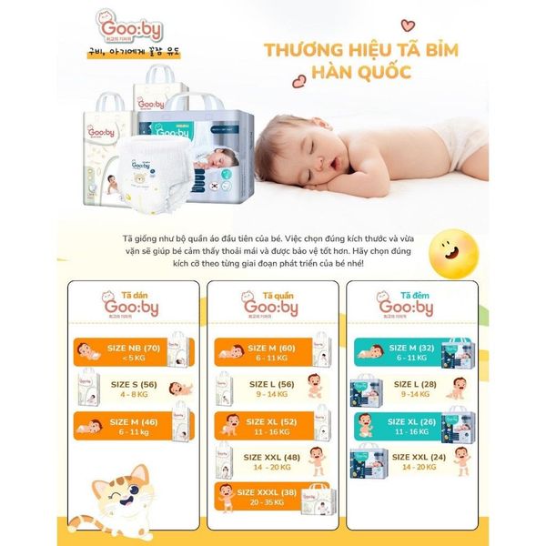 TÃ/BỈM Gooby Hàn Quốc (Có bỉm ngày và bỉm đêm) giá sỉ, giá bán buôn - Thị Trường Sỉ