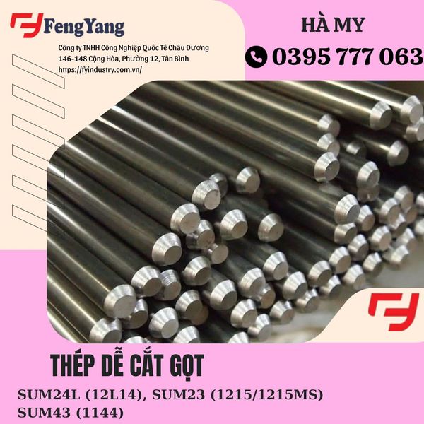 THÉP DỄ CẮT GỌT SUM24L (12L14), SUM23 (1215/1215MS) giá sỉ, giá bán buôn - Thị Trường Sỉ