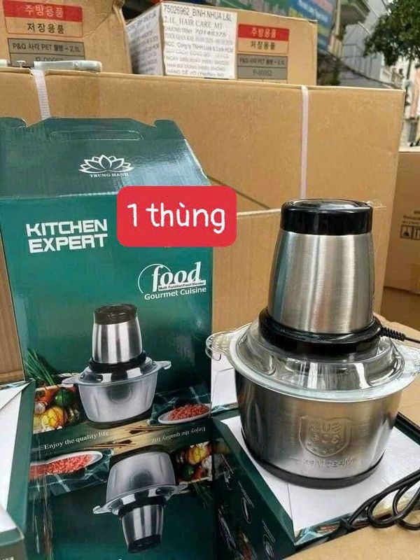 Máy Xay Thịt Đa Năng Cối INOX 304 2L Công Suất 250W, 4 Lưỡi Dao Xay Thịt Cá, Rau Củ, Xay Sinh Tố ...