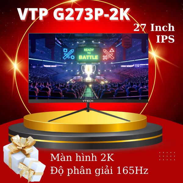 Màn hình máy tính VTECH VTMG273P-2K nền IPS, độ phân giải 2K, 27 inch ...
