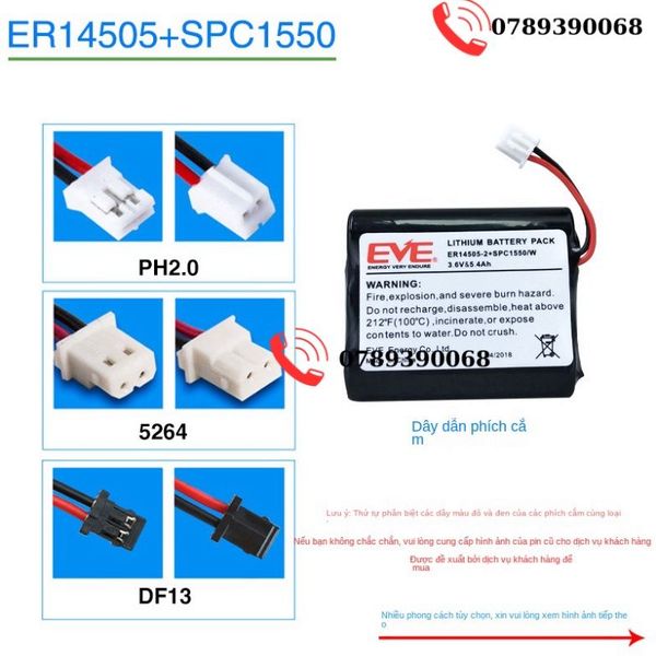 Eve Yiwei Spc1550 Pin Lithium-Ion 3.6v Có Thể Sạc Lại Siêu Tụ Điện GPS ...