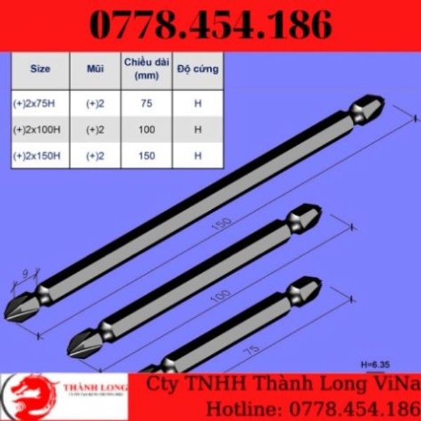 Mũi vặn vít độ cứng cao B43H chuôi lục giác H = 6,35mm Vessel (Nhật Bản ...