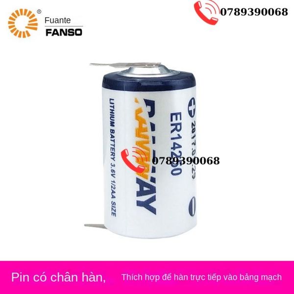 Rui Yi Pin Lithium Er14250 3.6V 1/2AA 3.6V PLC Trình Điều Khiển Bo Mạch ...