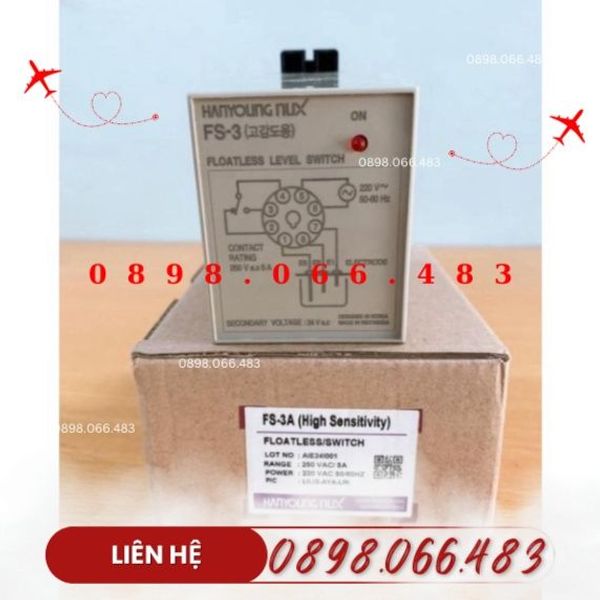 HanYoung Relay mực nước Phao nước Hanyoung FS-3A và đế điện cực HY-ER3 hàng mới hàng đẹp giá tốt ...