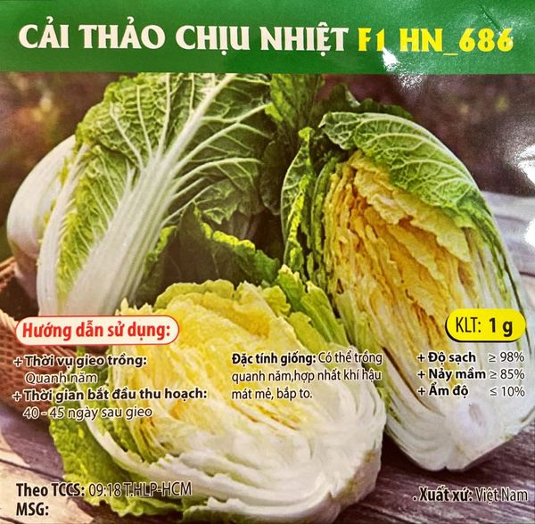 Hạt giống Cải Thảo chịu nhiệt (1 GRAM/BAO) giá sỉ, giá bán buôn - Thị ...