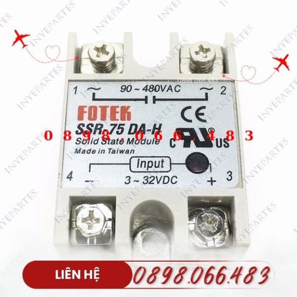 Relay bán dẫn Fotek SSR-75DA-H hàng đẹp giá tốt giá sỉ, giá bán buôn - Thị Trường Sỉ