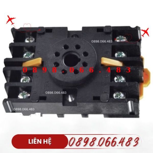 Đế gài relay rơ le 8 chân tròn (đế ghim) 8PFA hàng mới hàng đẹp giá tốt ...