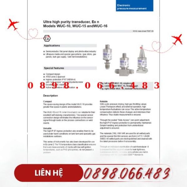 Wika WUC-10 Cảm Biến Áp Suất Cảm Biến Áp Suất hàng đẹp giá tốt giá sỉ ...