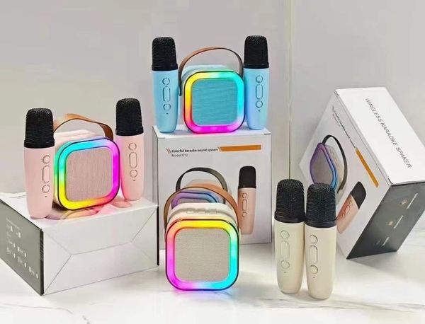 Loa Bluetooth mini karaoke kèm 2 mic K12 không dây - Âm Thanh Chắc ...