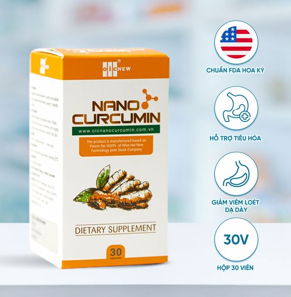 Tinh Nghệ Nano Curcumin OIC NEW (Lọ 30 viên) giảm Đau Viêm loét Dạ dày ...