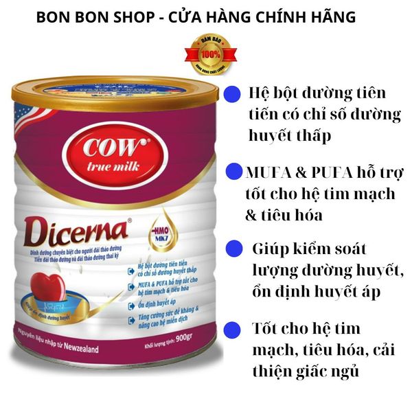 Sữa Bột Cow True Milk Dicerna 900G - Dinh dưỡng đặc biệt cho người tiểu ...