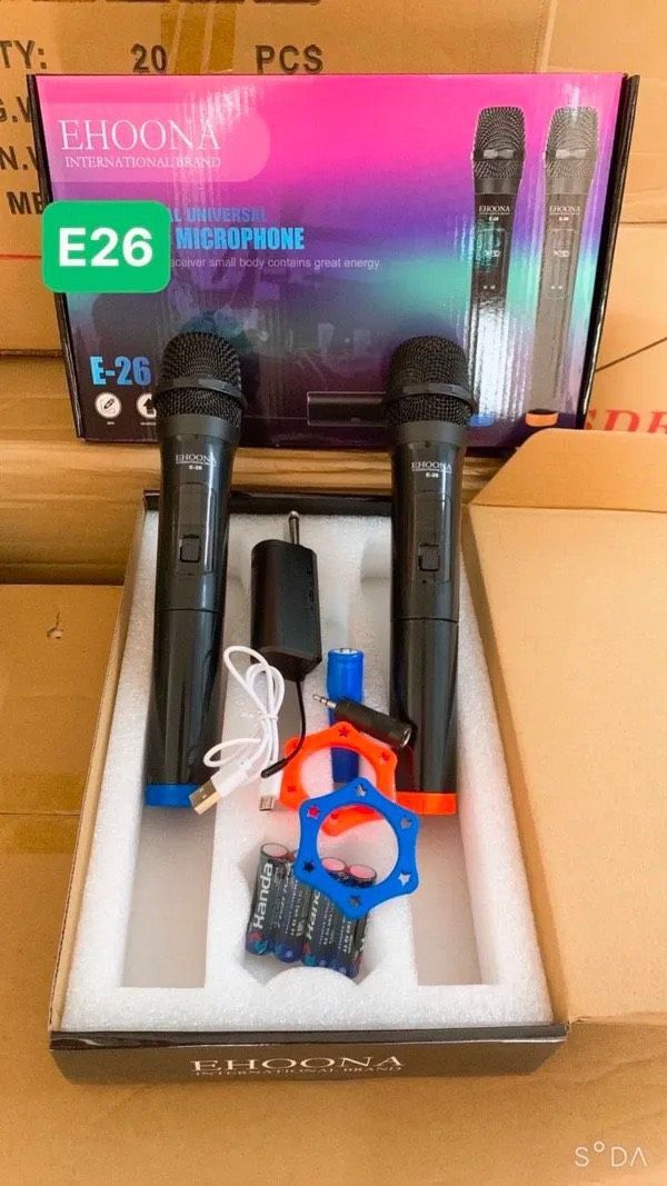 Micro không dây đa năng bộ 2 mic EHOONA E26 giá sỉ, giá bán buôn - Thị ...