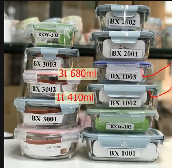 Hộp thủy tinh TRÒN BX3003 đựng thực phẩm 400ml hàng cao cấp giá sỉ, giá bán buôn - Thị Trường Sỉ