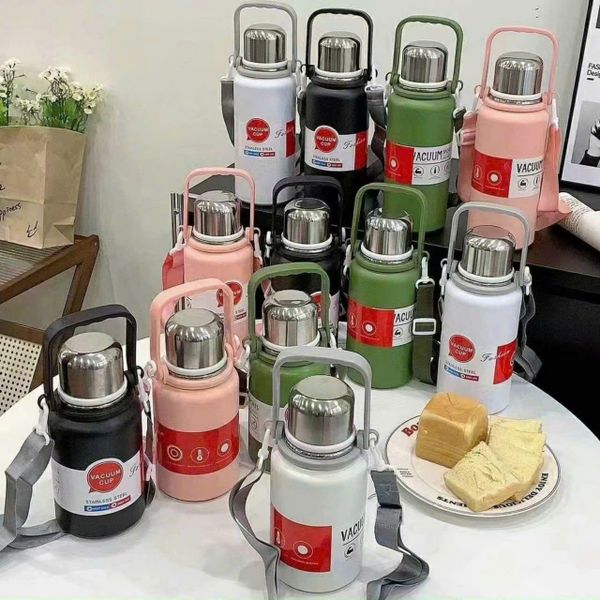 Bình Giữ Nhiệt Nóng Lạnh 900ml Chất Liệu Inox 316 Cao Cấp - An Toàn - Có Quai Sách Và Dây Đeo ...