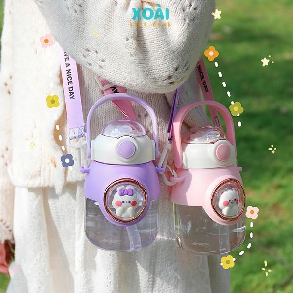 Bình Nước Thú Cưng Không Gian Space Capsule 830ml Cao Cấp, Có Dây Đeo, Ống Hút Sillicon - BN024 ...