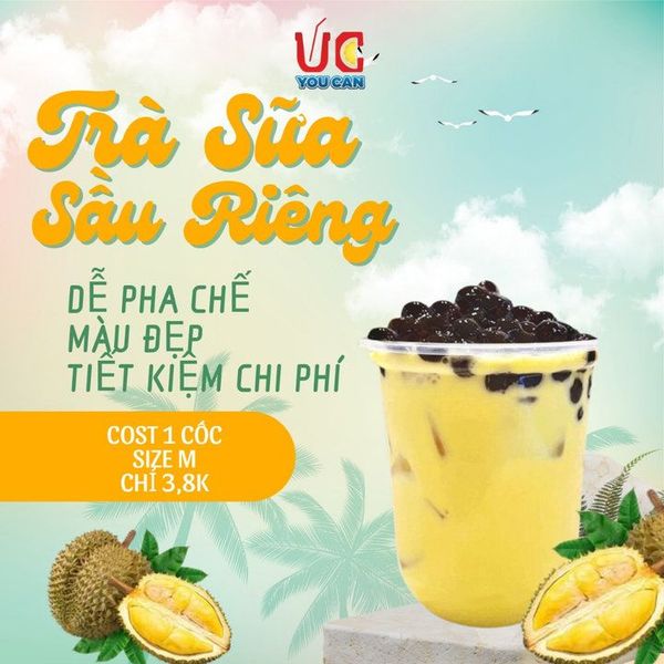 TRÀ SỮA SẦU RIÊNG, TRÀ SỮA ĐẬM VỊ, THƠM NGON, NƯỚC UỐNG GIẢI KHÁT DỄ ...