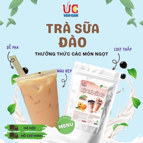 TRÀ SỮA ĐÀO, TRÀ SỮA ĐẬM VỊ, THƠM NGON, NƯỚC UỐNG GIẢI KHÁT DỄ PHA TÚI ...