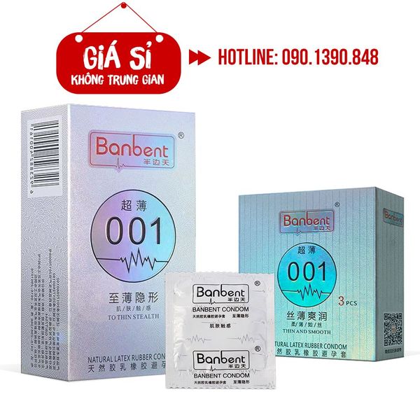 Bao Cao Su BANBENT 001, Bcs Siêu Mỏng Giá Sỉ, Kéo Dài Thời Gian, Chống ...